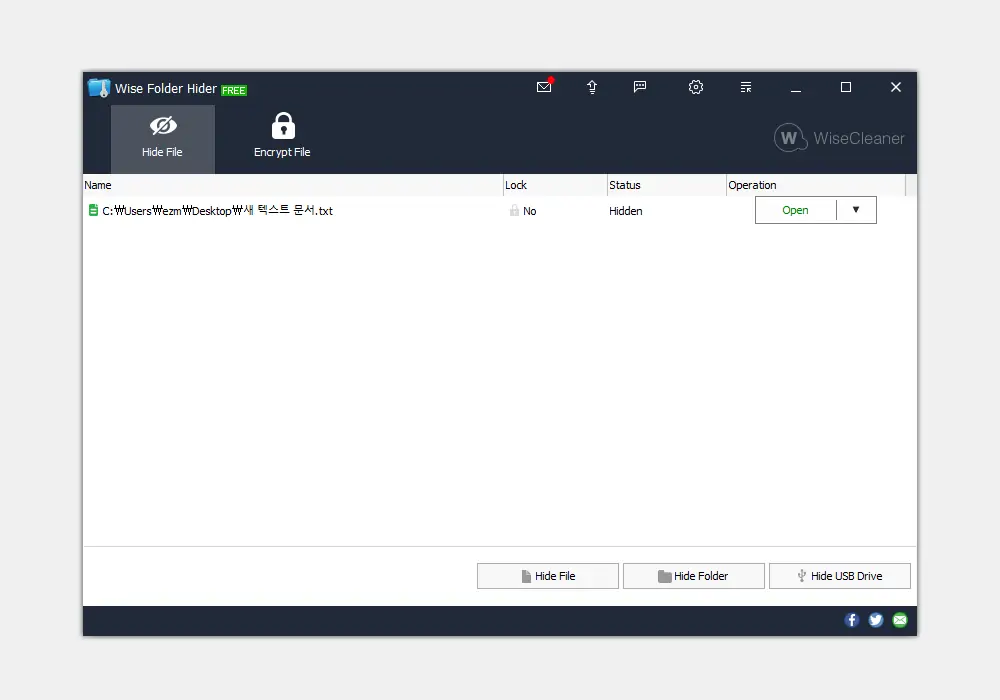 윈도우 11 Wise Folder Hider 폴더, 파일, USB 숨기고 암호화하기 - EZis